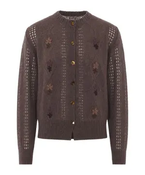 MAGLIANO Floral Embroidery Knit Top