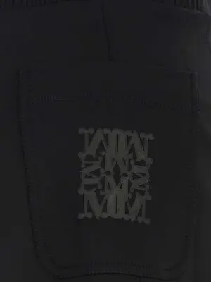 Max Mara Wide-leg Drawstring Track Pants With Tonal Logo