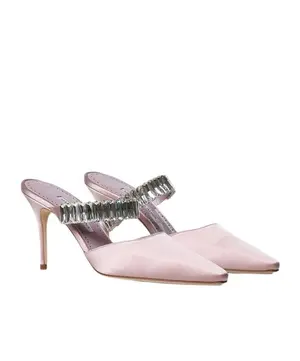 Manolo Blahnik Embellished Pointed-toe Mules
