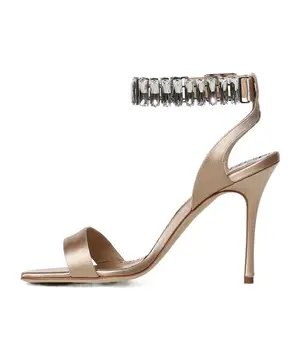 Manolo Blahnik Crystal Ankle-strap Heeled Sandals