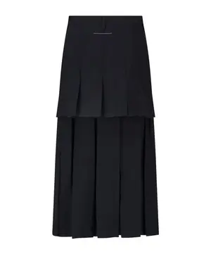 MAISON MARGIELA Asymmetric Pleated Midi Skirt