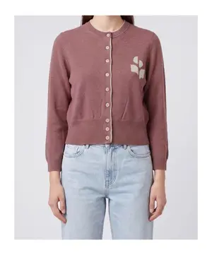 Isabel Marant Étoile Round Neck Cropped Cardigan With Jacquard Pattern