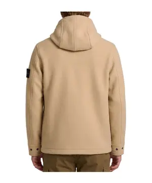 Stone Island Short Heavy Melton Coat With Hood