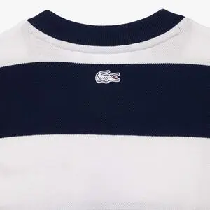 Lacoste Striped Embroidered Crewneck Sweatshirt