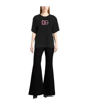 Dolce & Gabbana Short Sleeve T-shirt With Embroidered Logo
