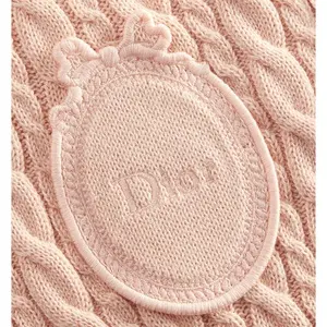 Dior Cable-knit Polo Top - Pink