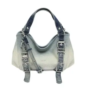 DIESEL® D-one Small Crystal Solarised Denim Top-handle Bag