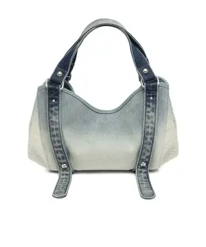 DIESEL® D-one Small Crystal Solarised Denim Top-handle Bag