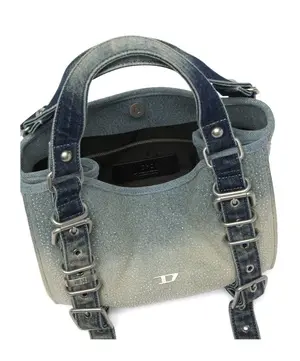 DIESEL® D-one Small Crystal Solarised Denim Top-handle Bag