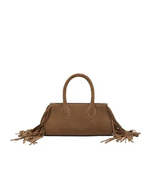 Amiri Suede Fringe Micro Honey Bag