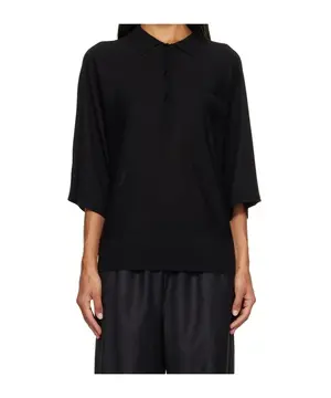 LISA YANG Norie Polo Knitted Top