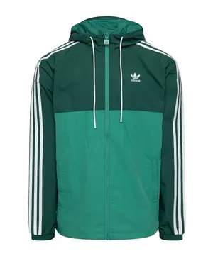 ADIDAS ORIGINALS Colorblocked Hooded Jacket - Green