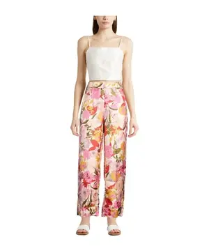 Max Mara Loose-fit Floral Pants