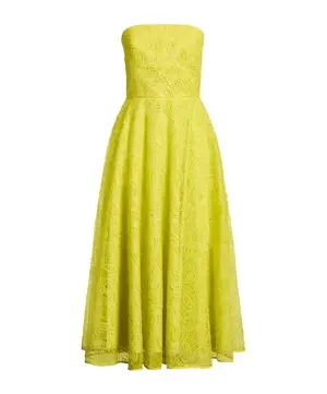 Max Mara Sleeveless Lace Tea Length Dress