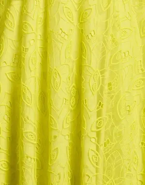 Max Mara Sleeveless Lace Tea Length Dress