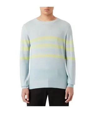 Emporio Armani Striped Crewneck Knit Sweater