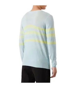 Emporio Armani Striped Crewneck Knit Sweater