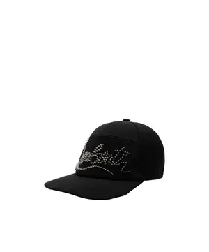 CHRISTIAN LOUBOUTIN Flatbrim Baseball Cap - Black