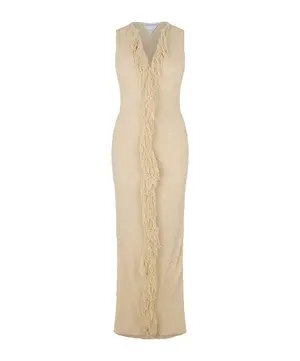 Bottega Veneta Sleeveless Textured Maxi Dress - No