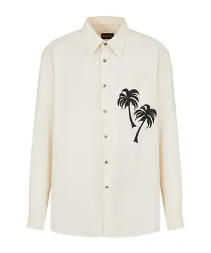 Emporio Armani Cream Longsleeve Shirt - White