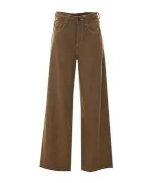 UMA WANG Wide-leg Trousers With Contrast Topstitching