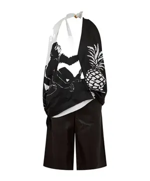 Bottega Veneta Printed Top And Short Sets - Black