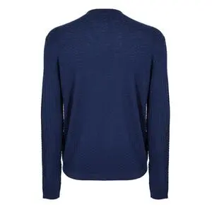 Emporio Armani Textured Crewneck Pullover Sweater
