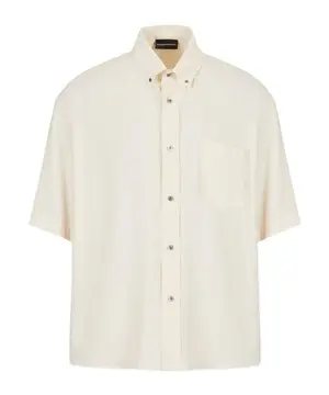 Emporio Armani Cream Shortsleeve Shirt - No