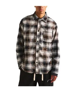 Palm Angels Plaid Longsleeve Collared Shirt