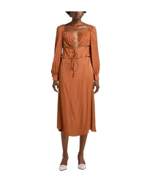 Farm Rio Minimalist Satin Dress