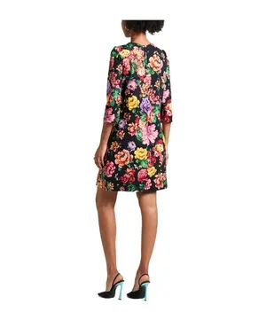 Dolce & Gabbana Floral Print Long Sleeve Dress