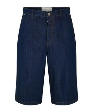 AMI Paris Loose Fit Denim Bermuda Shorts
