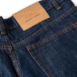 AMI Paris Loose Fit Denim Bermuda Shorts