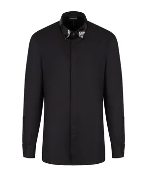 Emporio Armani Longsleeve Dress Shirt - Black