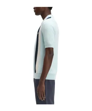 Fred Perry Stripe Zipped Short-sleeve Polo Shirt
