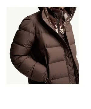 Moncler Orvelle Hooded Down Jacket - Brown