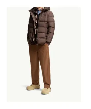 Moncler Orvelle Hooded Down Jacket - Brown