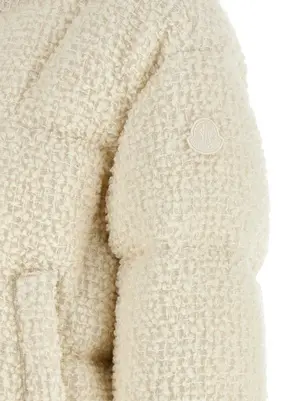 Moncler Cristallin Hooded Down Jacket - Beige