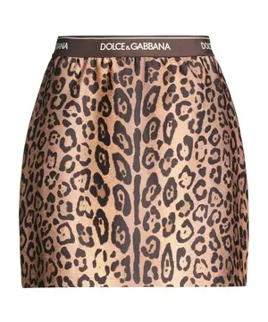 Dolce & Gabbana Leopard Print Flare Skirt