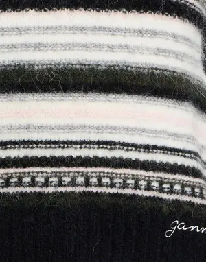 GANNI Striped Knit Vest
