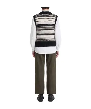 GANNI Striped Knit Vest