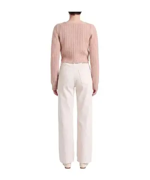 Max Mara Knitted Cropped Long-sleeve Top