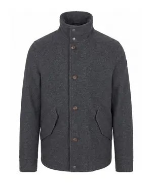 Moncler Long Sleeve Casual Jacket With High Neck And Flap Pockets