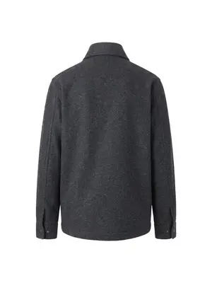 Moncler Long Sleeve Casual Jacket With High Neck And Flap Pockets