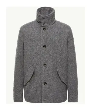 Moncler Long Sleeve Casual Jacket With High Neck And Flap Pockets