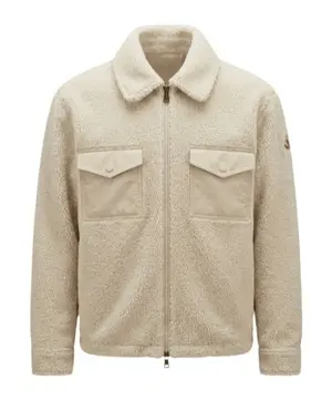 Moncler Long Sleeve Fleece Jacket - Cream