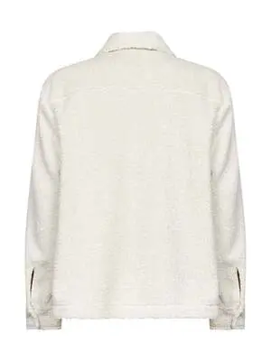 Moncler Long Sleeve Fleece Jacket - Cream