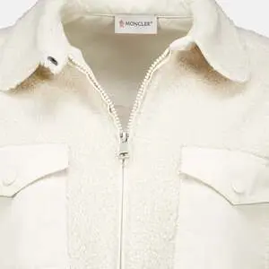 Moncler Long Sleeve Fleece Jacket - Cream