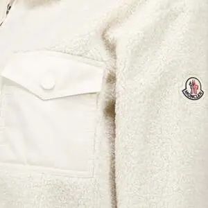 Moncler Long Sleeve Fleece Jacket - Cream