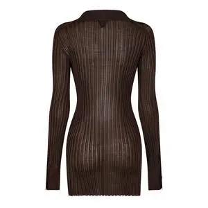 Bottega Veneta Ribbed Knit Collared Sweater